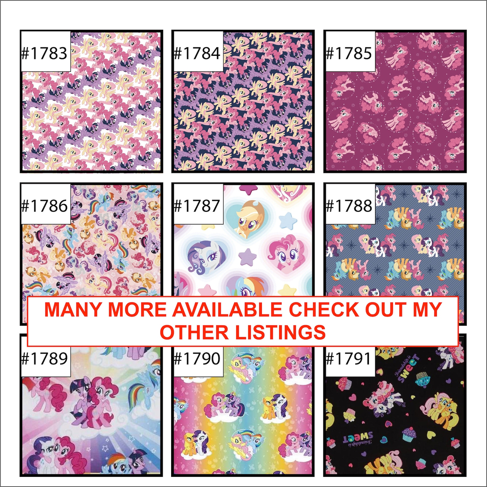 My Little Pony Fabric by the Yard FBTY Fat Quarters FQ Half - Etsy