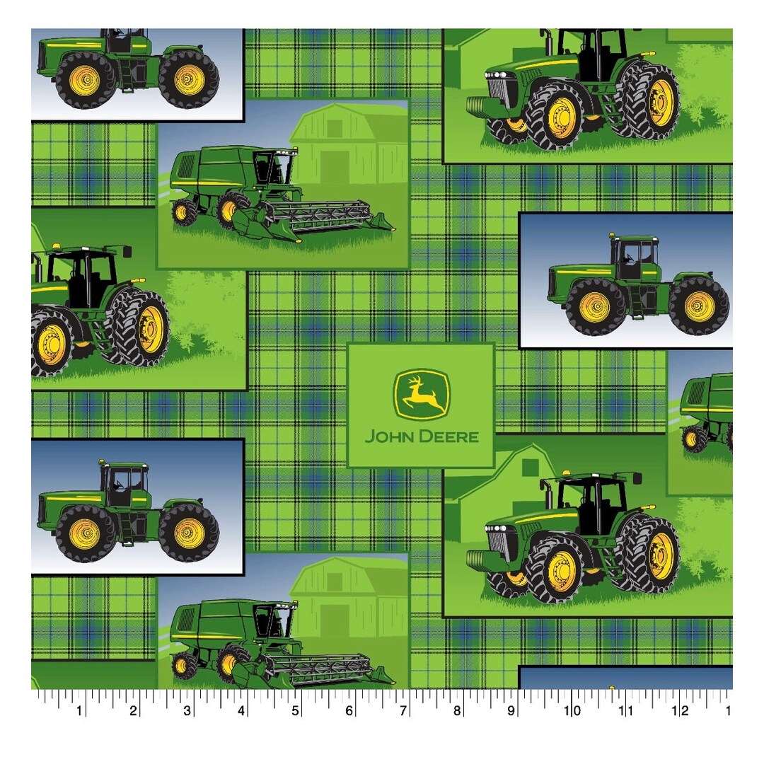 John Deere Fabric by Fat Quarter FQ Half Many Patterns Available 100% ...