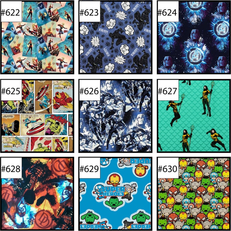 Deadpool Marvel Print Fabric by the Yard FBTY Fat Quarters FQ | Etsy