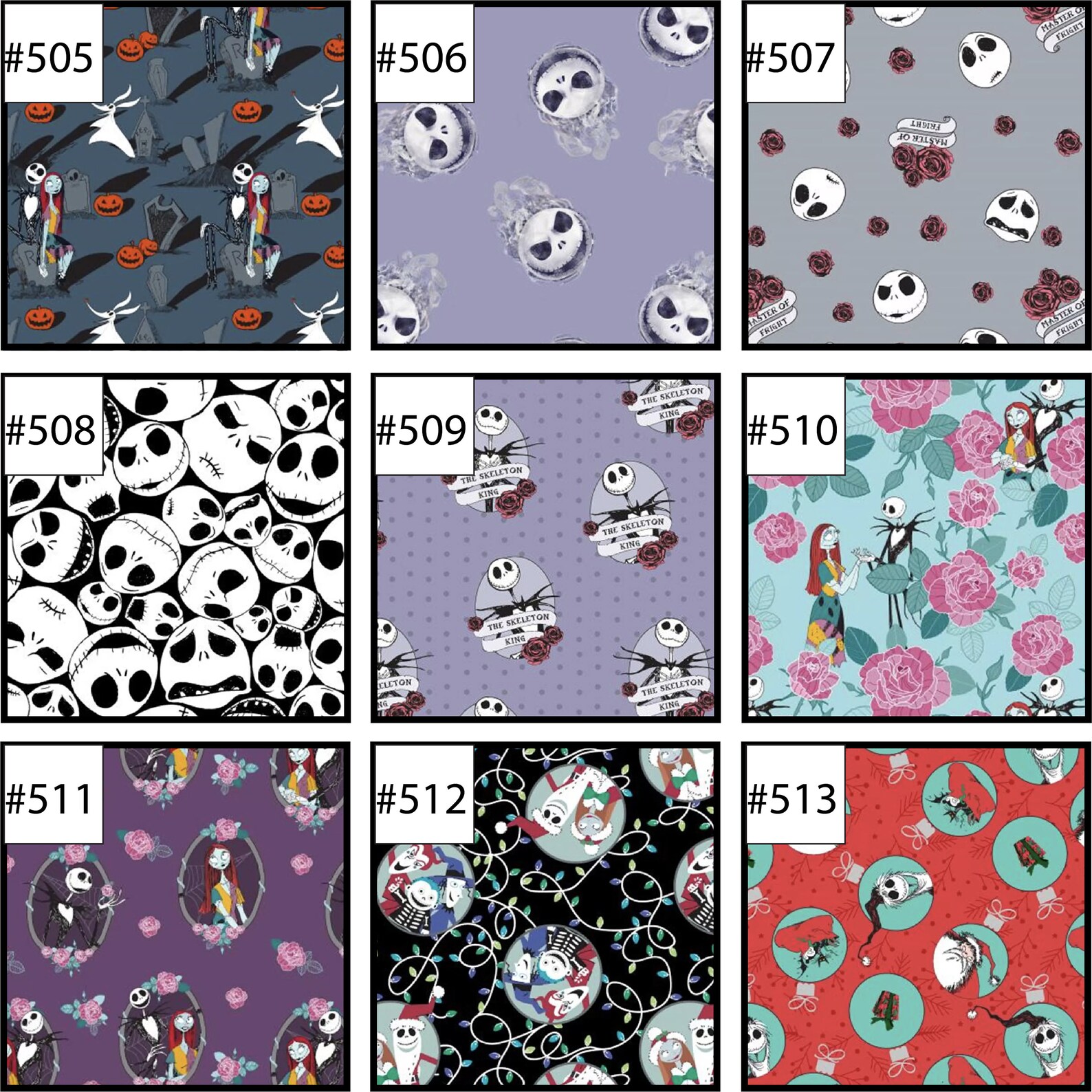 Nightmare Before Christmas Zero Fabric by the Yard FBTY Fat Quarters FQ ...