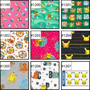 Christmas Pokemon Pikachu Print Fabric by the Yard FBTY Fat - Etsy