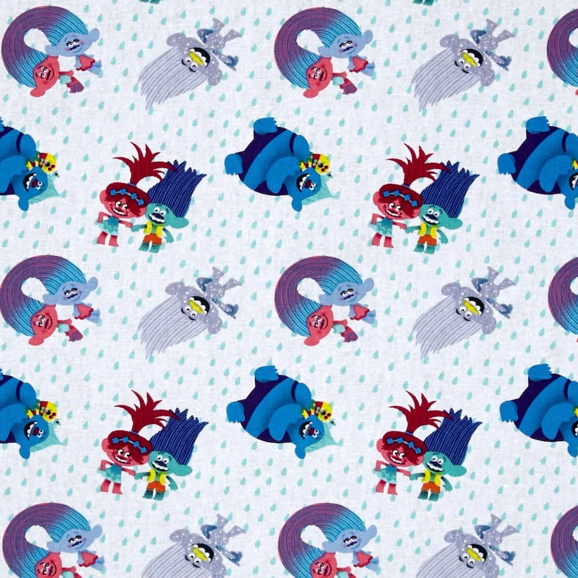 Trolls Fabric by Fat Quarter FQ Half Yard Many Patterns Available 100% ...