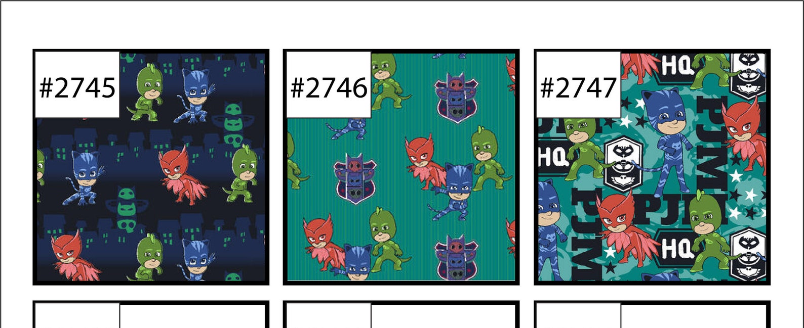 PJ Mask Fabric Fat Quarter Lot Bundle Mystery Set of 1 3 NO - Etsy