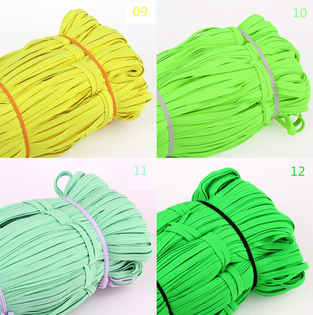 Colored Elastic by the Yard (mask Not Included) 1/4" 6mm - Etsy