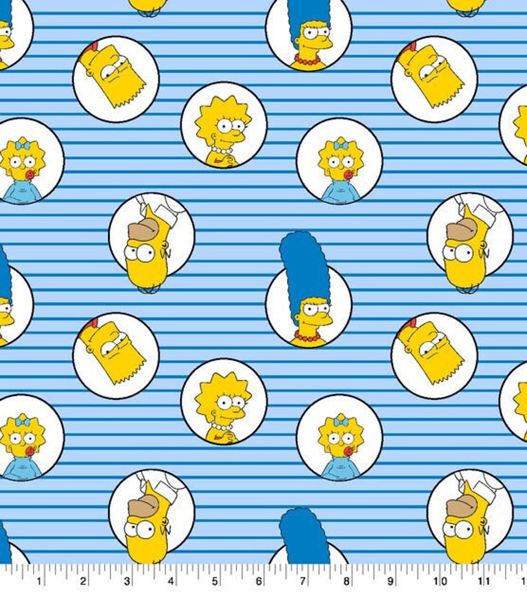 The Simpsons Print Fabric by the Yard FBTY Fat Quarters FQ Half 100% ...