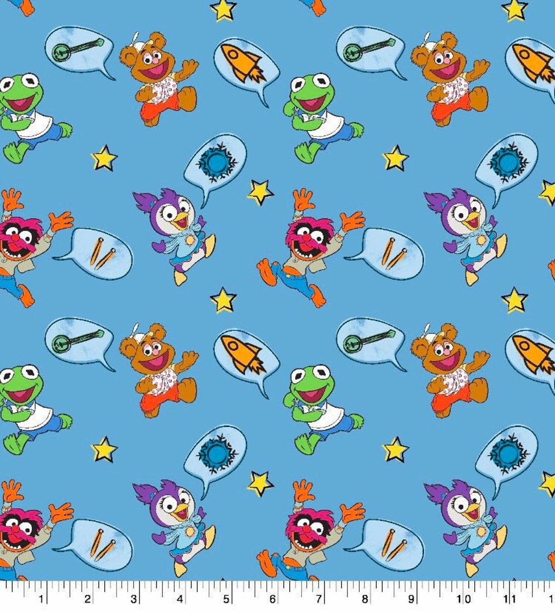 Muppets Print Fabric by the Yard FBTY Fat Quarters FQ Half 100% Cotton ...