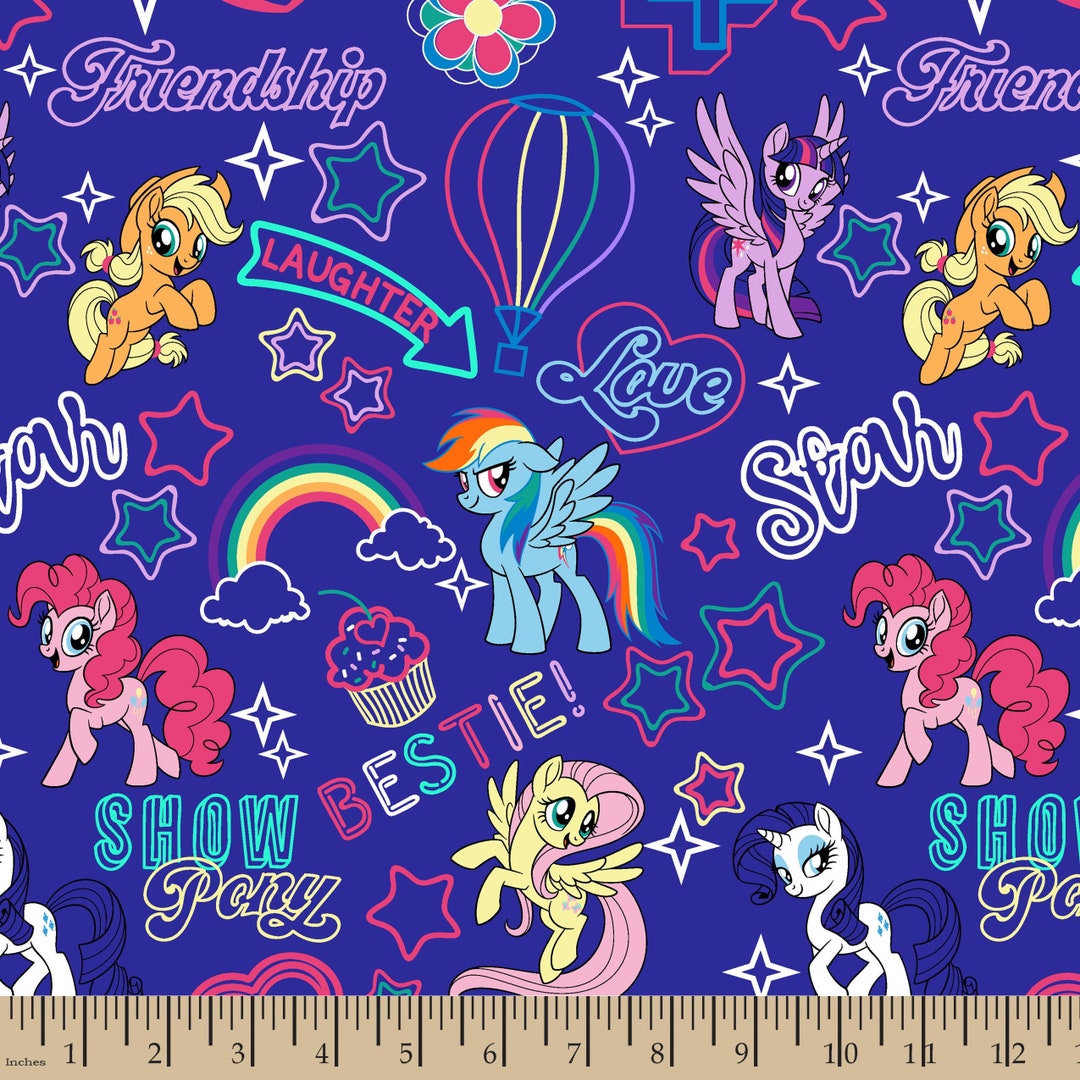 My Little Pony Fabric by the Yard FBTY Fat Quarters FQ Half 100% Cotton ...