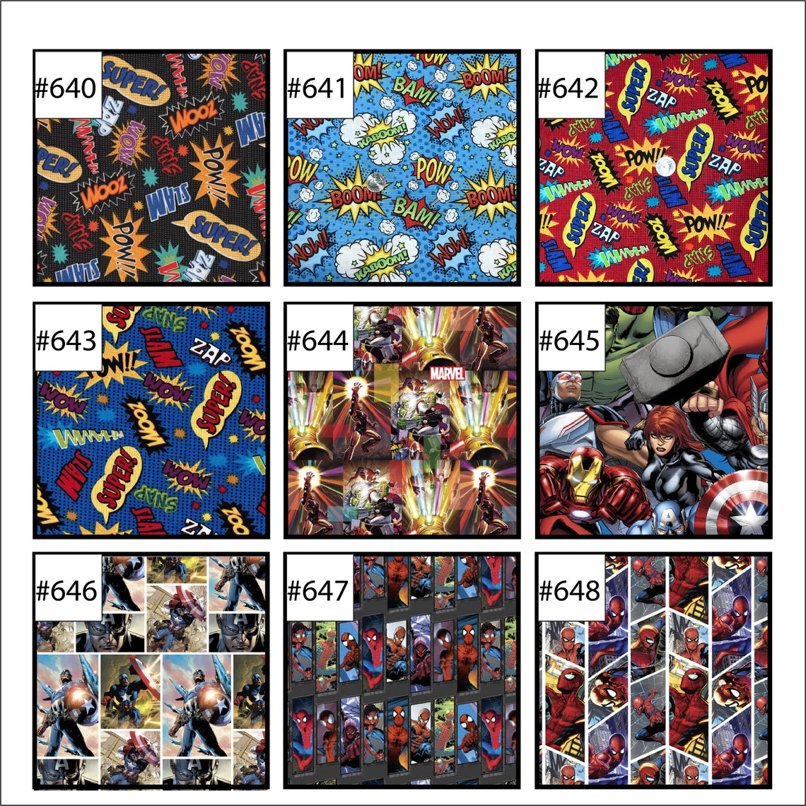 Deadpool Marvel Print Fabric by the Yard FBTY Fat Quarters FQ | Etsy