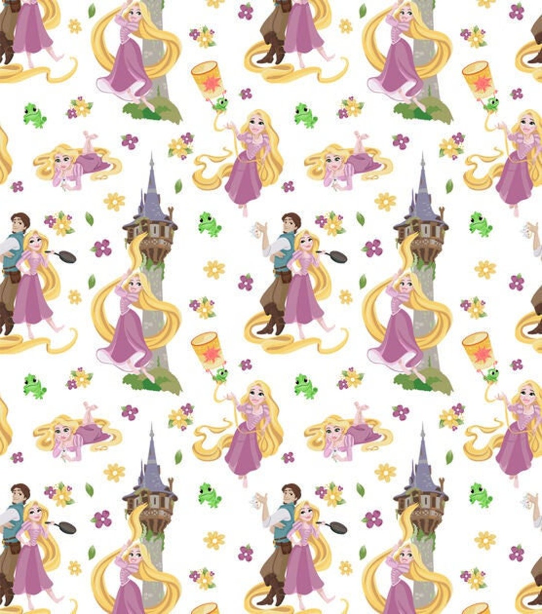 Disney Princess Rapunzel With Friends Fabric by Fat Quarter FQ Half ...