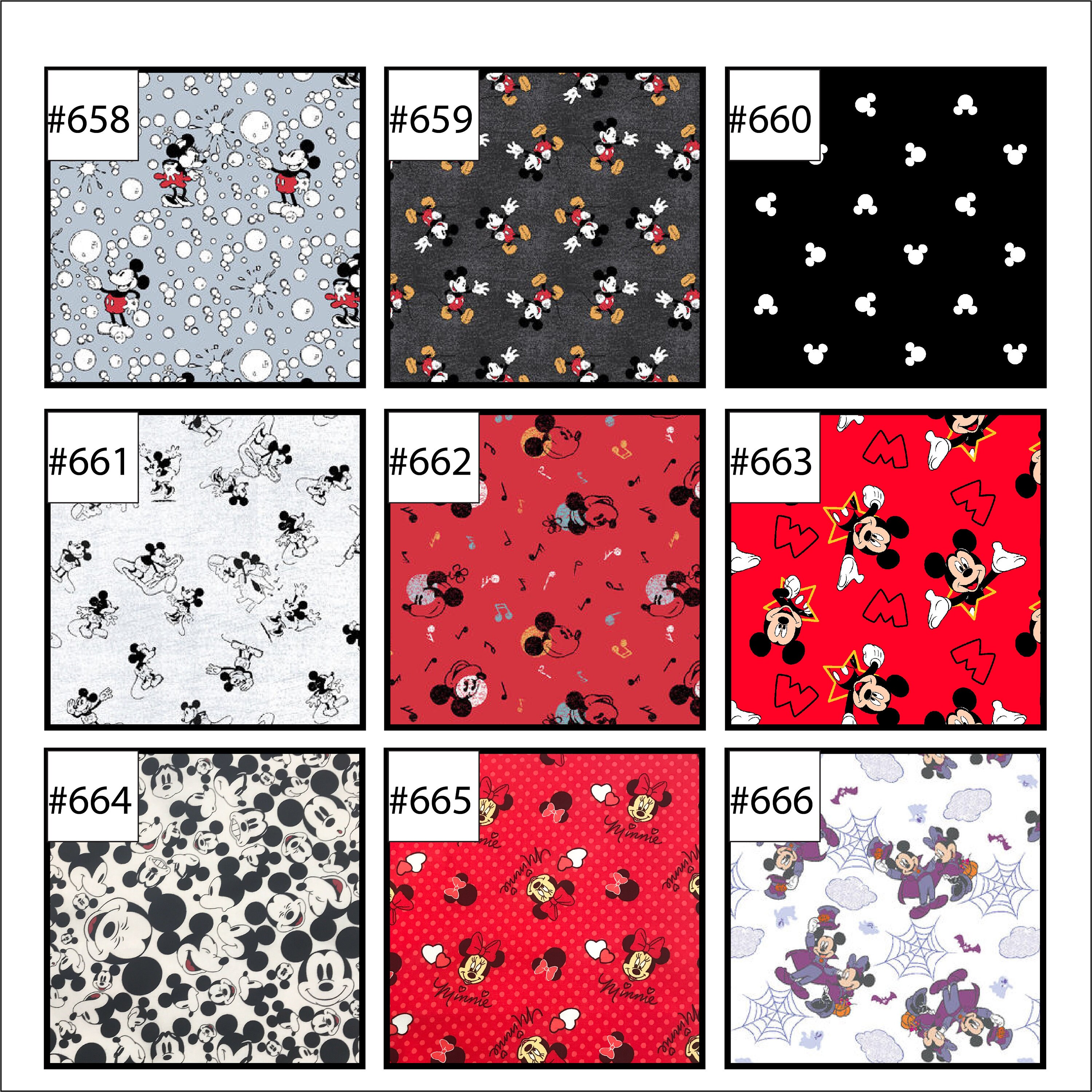 Mickey Mouse Print Fabric By the Yard FBTY Fat quarters FQ | Etsy