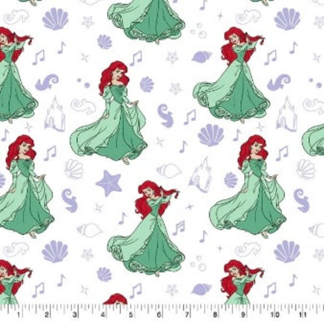 Disney Princess Ariel Fat Quarter Fabric Many Patterns Available 100% ...