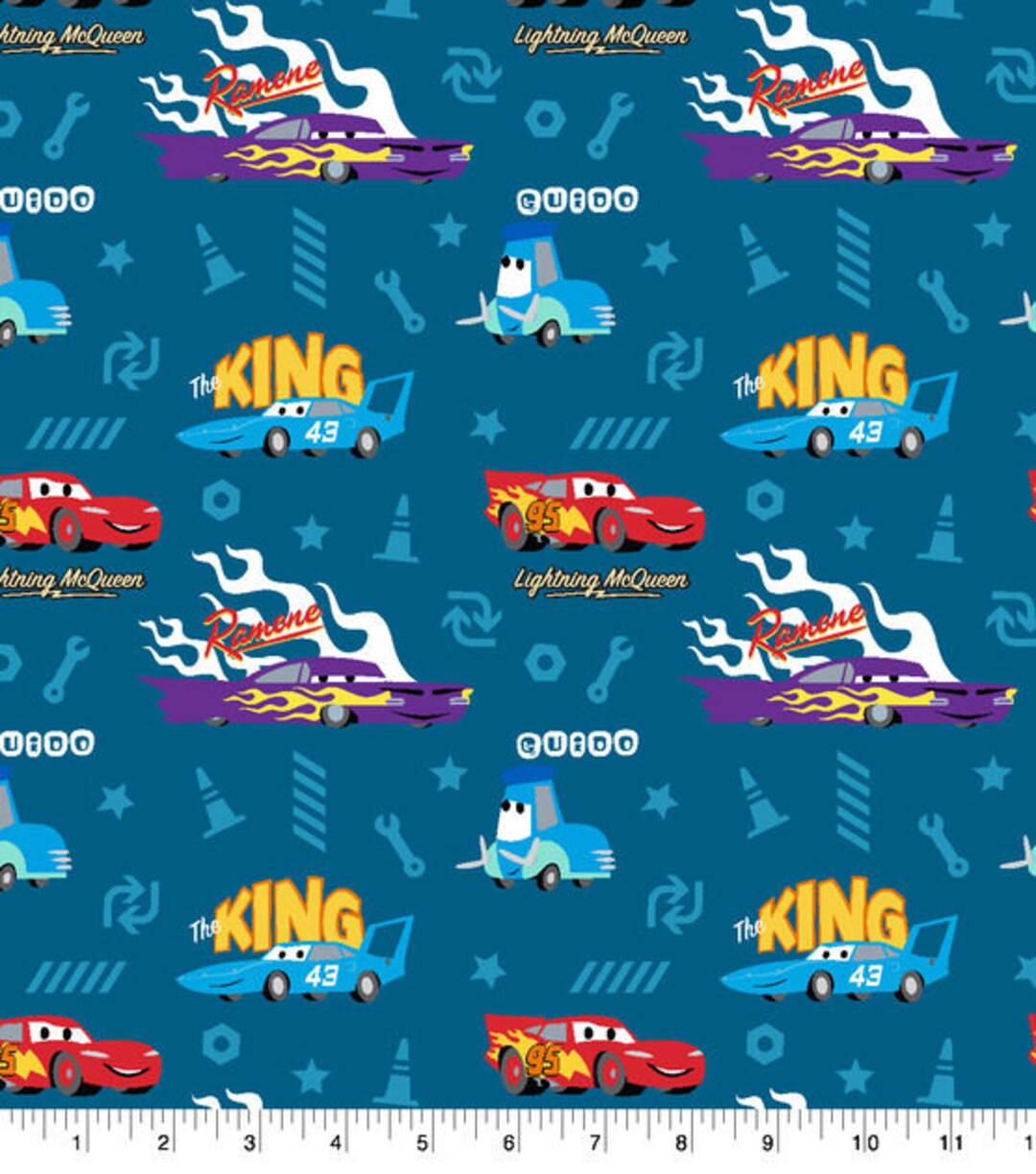 Disney Cars Fabric by Fat Quarter FQ Half Many Patterns Available 100% ...