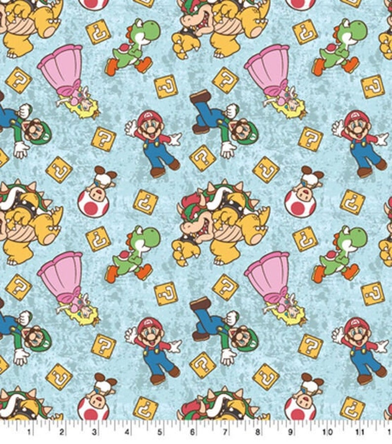 Nintendo Mario Kart Race Pop Culture Fabric by the Fat - Etsy