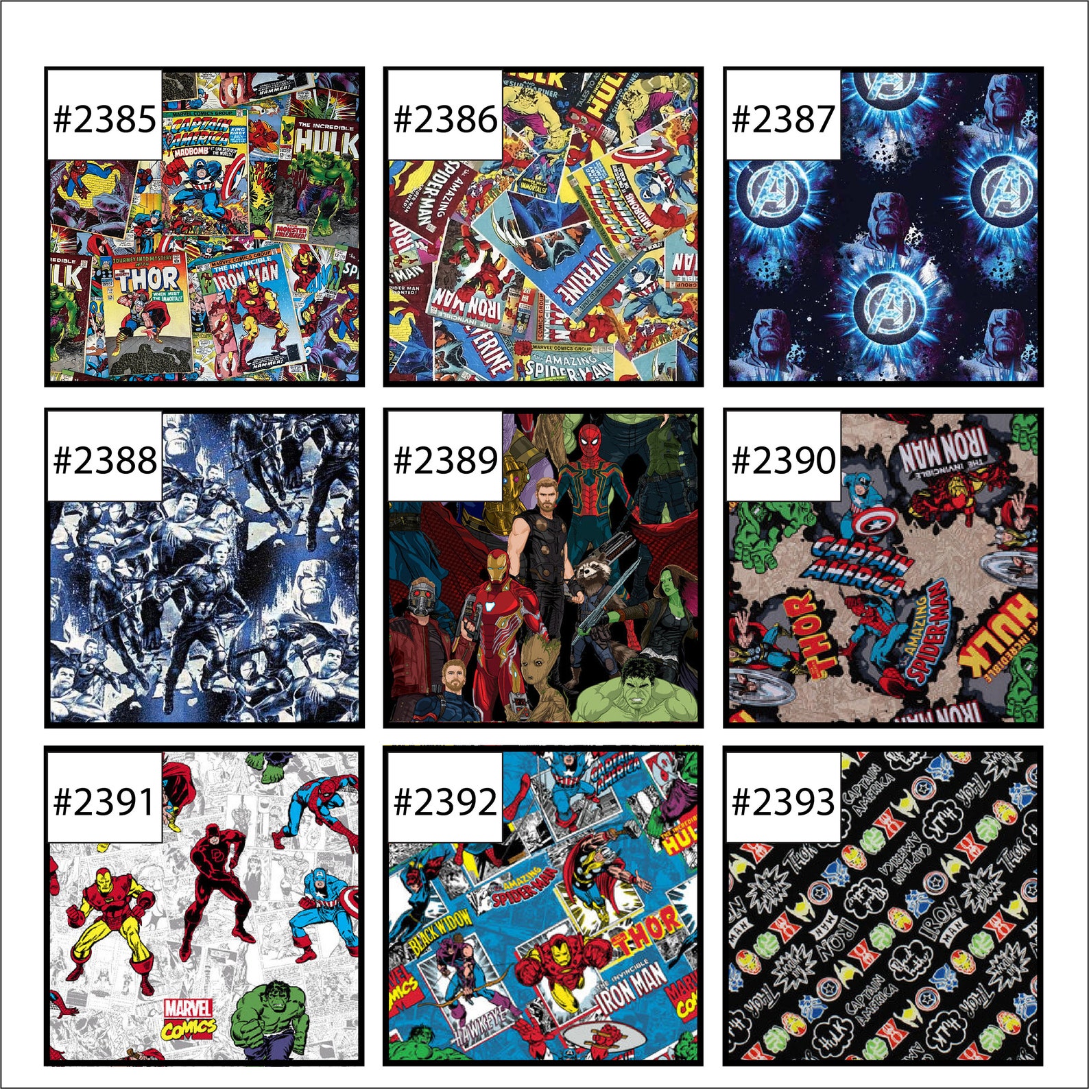 Marvel Print Fabric by the Yard FBTY Fat Quarters FQ Half 100% - Etsy