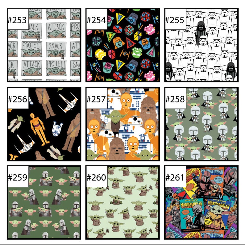 Star Wars Many Designs Fabric by the Yard 100% Quilters Cotton - Etsy