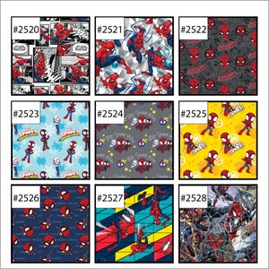 Grey Spiderman Marvel Avengers Comic Fabric by Fat Quarter FQ Half Many ...