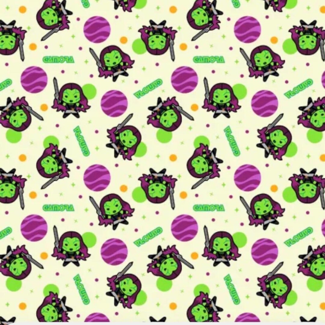 Marvel Gamora Print Fabric by the Yard FBTY Fat Quarters FQ Half 100% ...