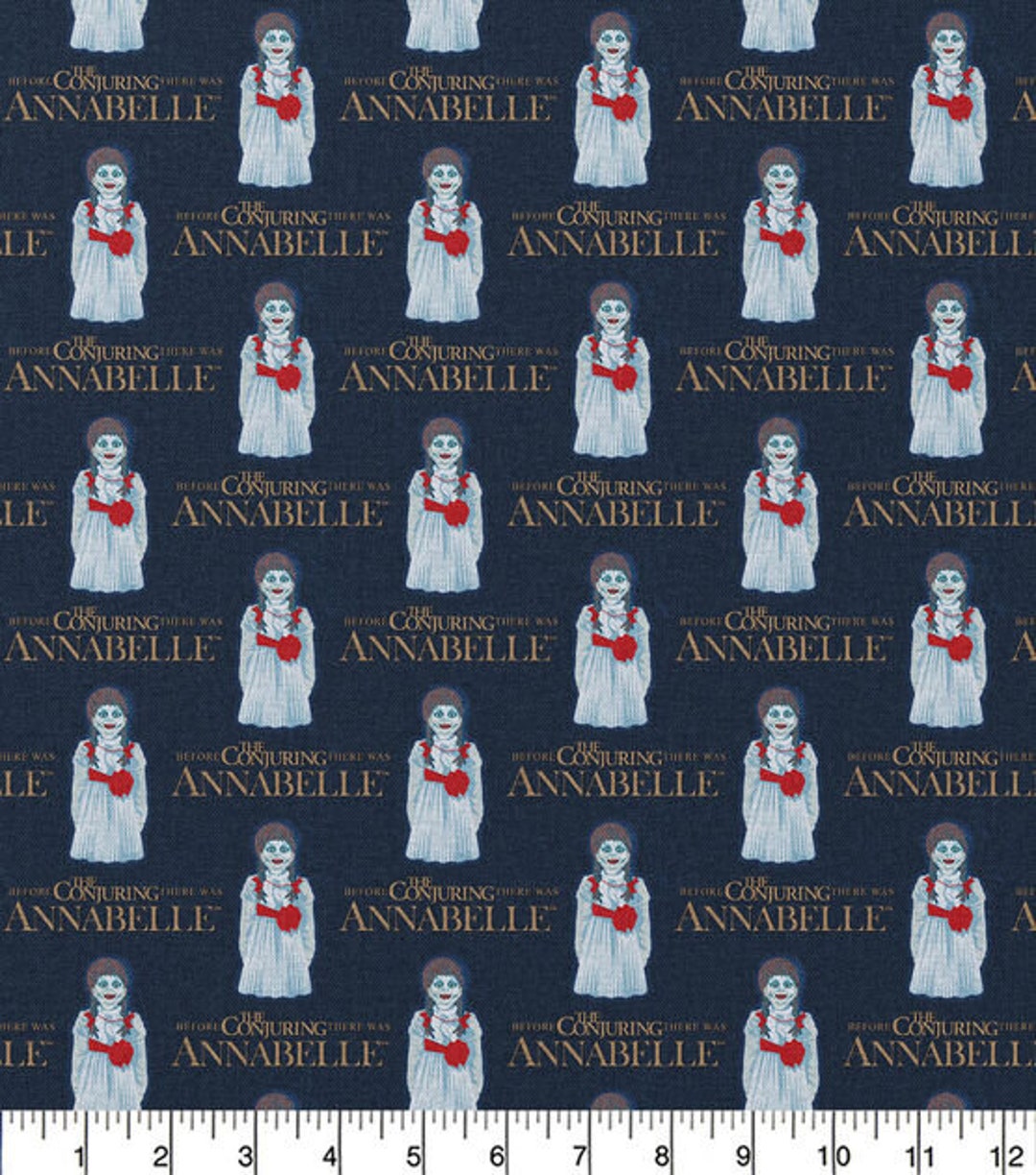 Annabelle Doll Fabric by Fat Quarter FQ Half 100% Cotton 1/4 Yard Scary ...