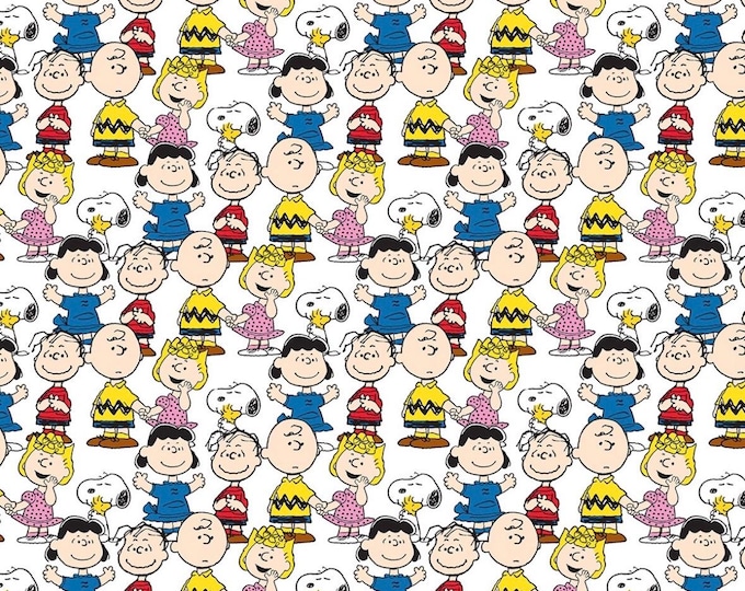 Peanuts Character Fabric by Fat Quarter FQ Half 100% Cotton 1/4 Yard ...