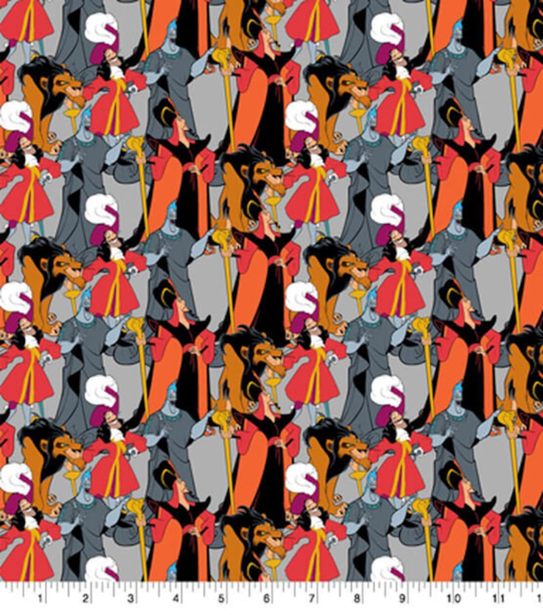Disney Male Villains Hades Scar Jafar Fabric by the Yard FBTY Fat ...