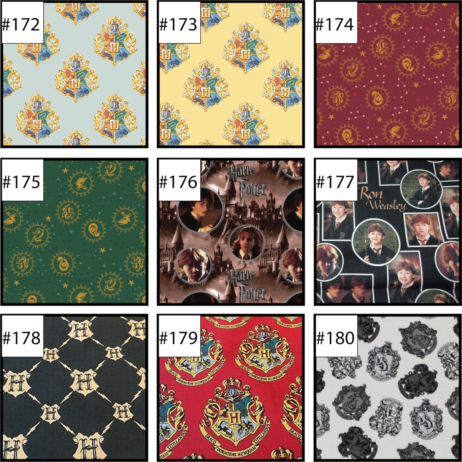 Harry Potter Fabric by the Yard FBTY Fat Quarters FQ Half Many - Etsy
