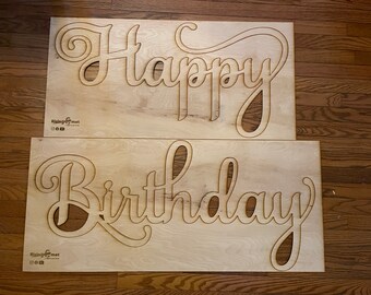Happy Birthday Sign Pdf - Etsy
