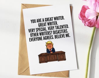 Writer Birthday Card | Etsy