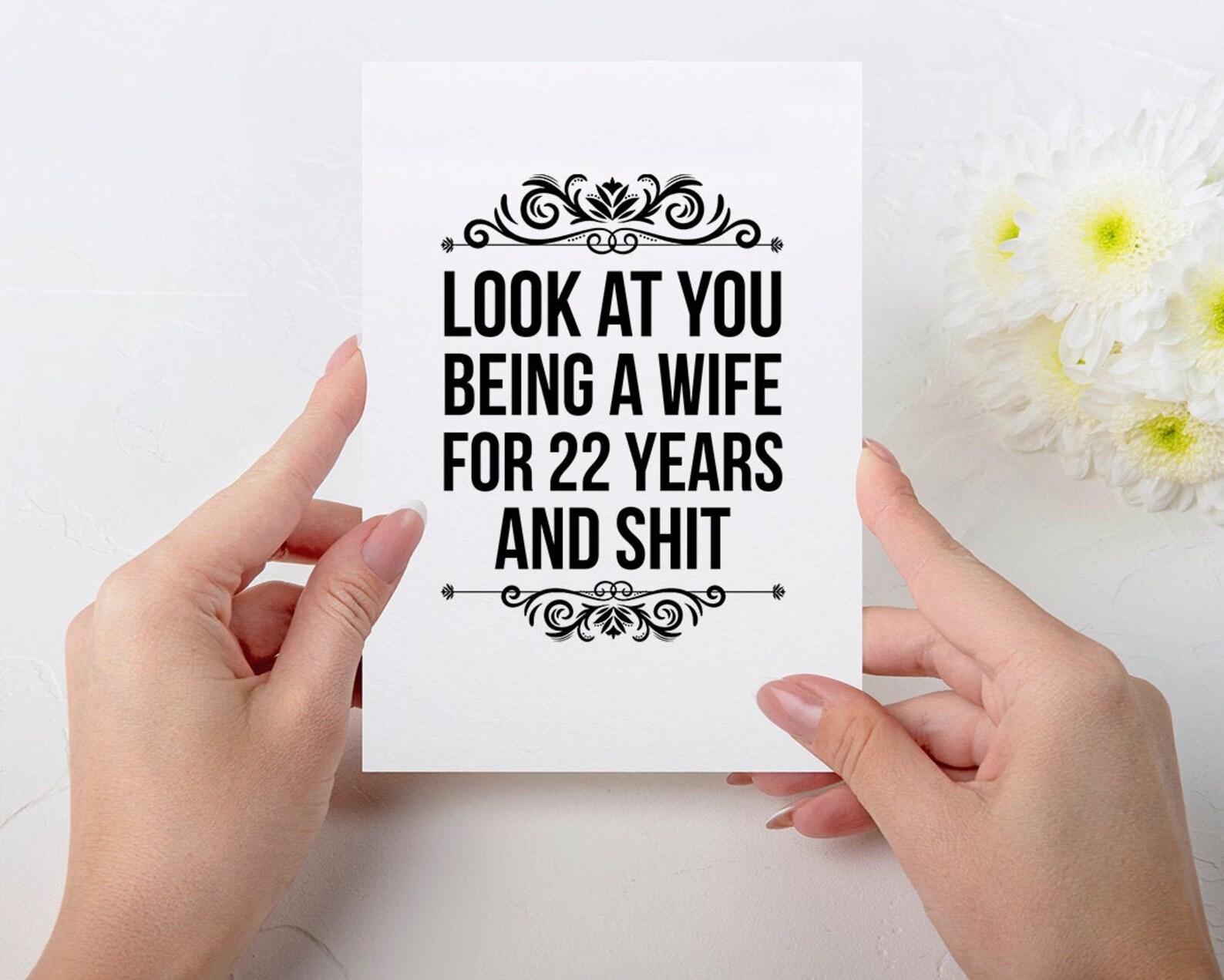 22 Year Anniversary Card 22 Year Anniversary Gifts For Wife Etsy