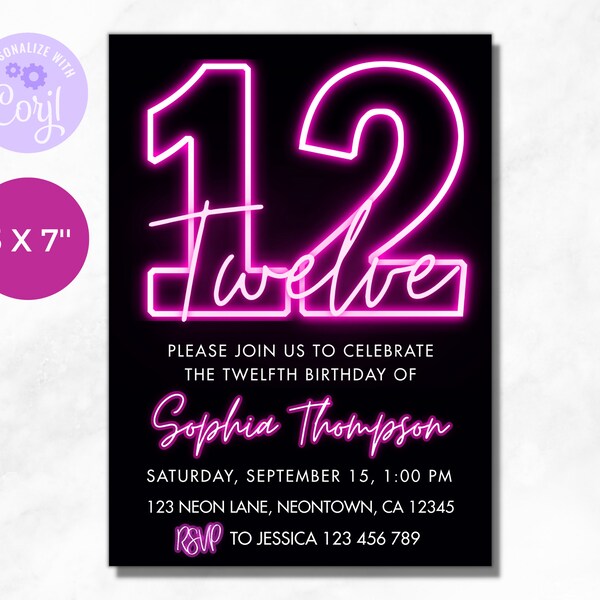 12th Birthday - Etsy