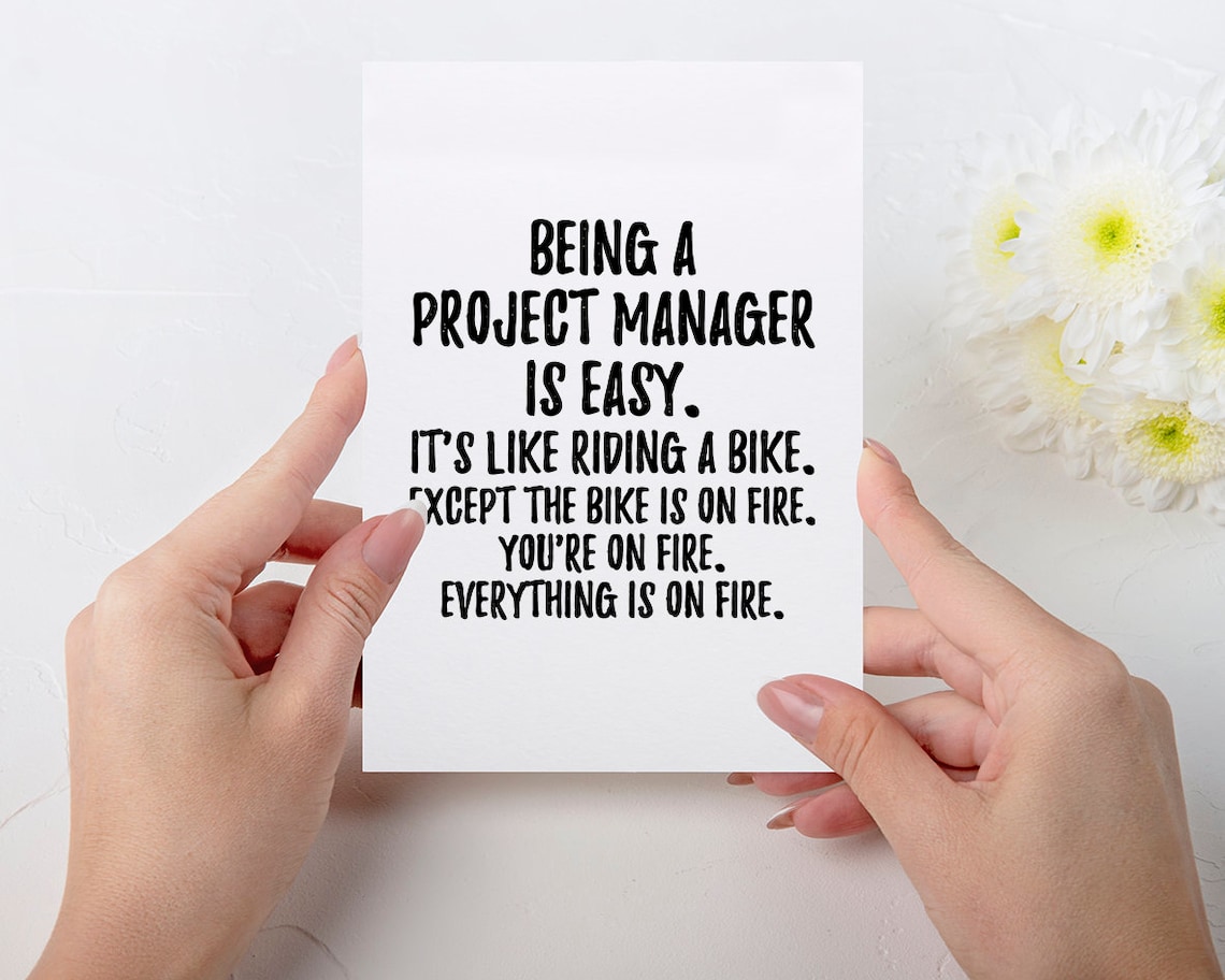 Project Manager Card Manager Gift Birthday Card for Manager | Etsy