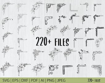 100 Corner Tag Clipart File Corner Clip Art Rainbow Colors - Etsy