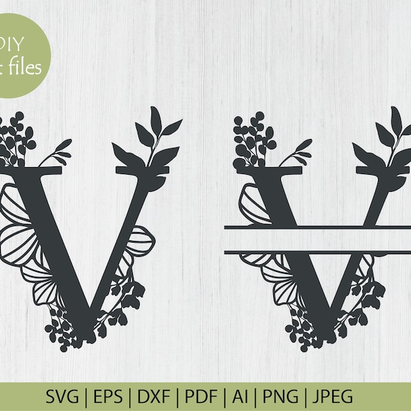 Monogram Letter V - Etsy