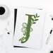 Botanical Floral Letter J Split Monogram SVG, Split Monogram SVG ...