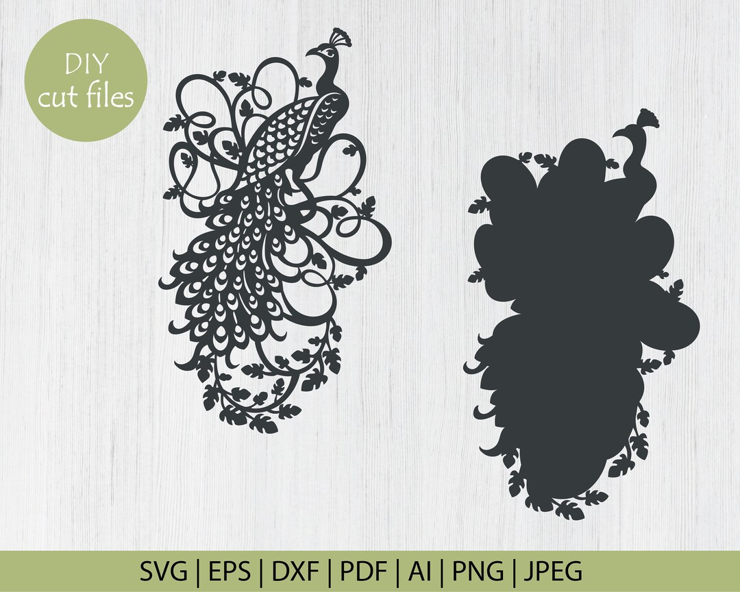 Peacock Paper Cut Svg Peacock Svg Peacock Vector Peacock - Etsy