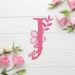 Botanical Floral Letter J Split Monogram SVG, Split Monogram SVG ...