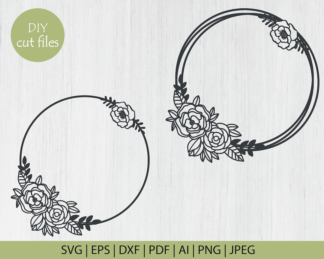 Flower Frame SVG Flower Frame SVG Floral Frame Cut File - Etsy Australia