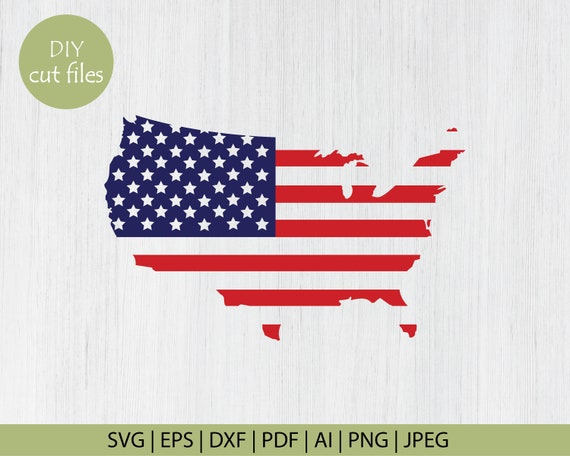 American Flag Svg Usa Map Svg USA Flag Svg Flag Svg | Etsy