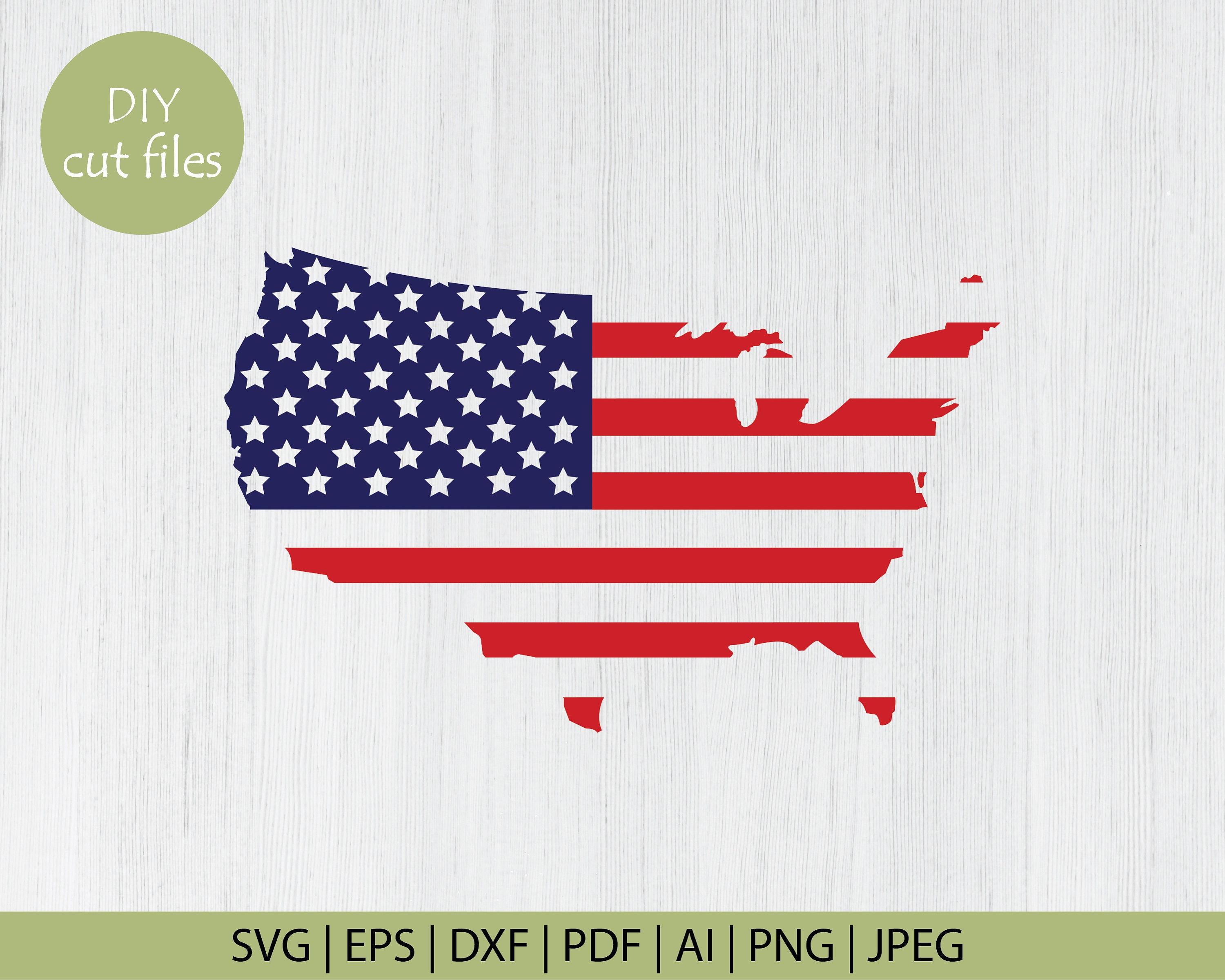 American Flag Svg Usa Map Svg USA Flag Svg Flag Svg - Etsy