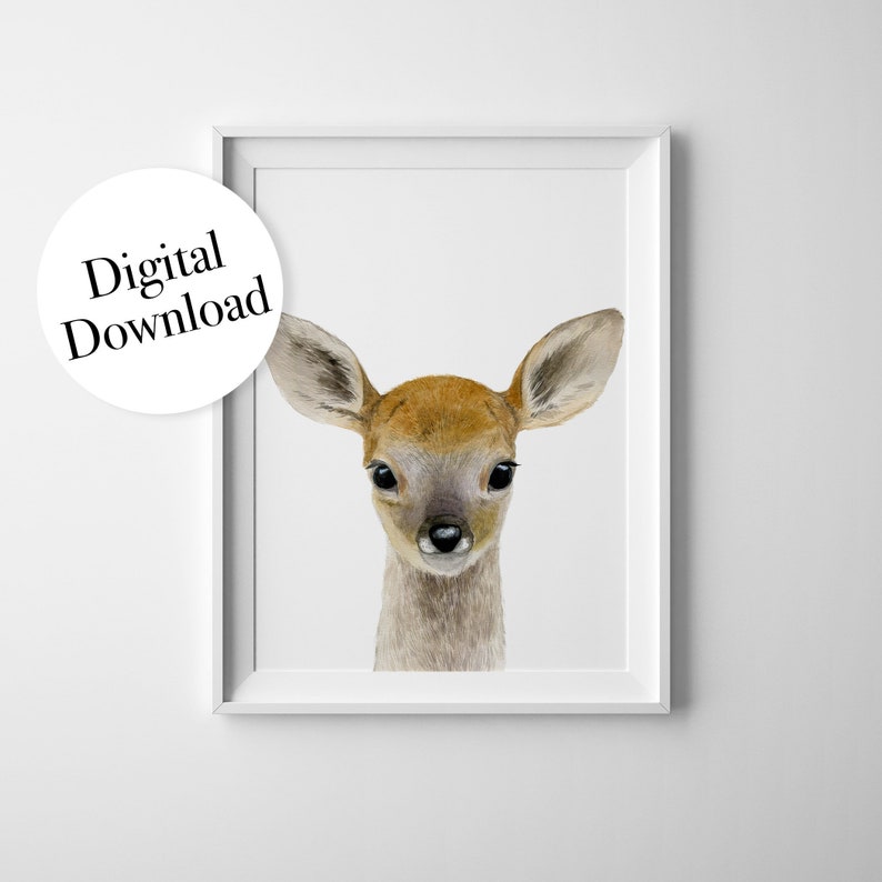 Deer Poster Nursery Wall Art DIGITAL DOWNLOAD Printable | Etsy