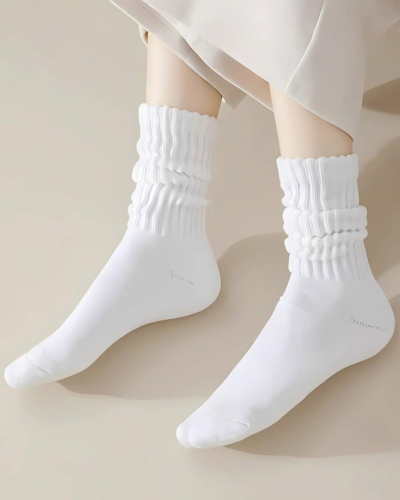 Louluu Women’s Cotton Purple Slouch Socks for Casual Outfits – Cozy ...