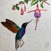 Hummingbird Hand Embroidered Artwork - Etsy