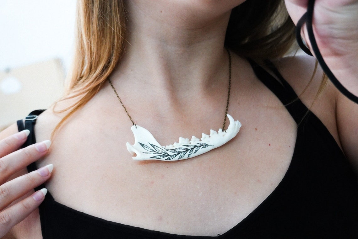 Red Fox Jawbone Necklace - Etsy