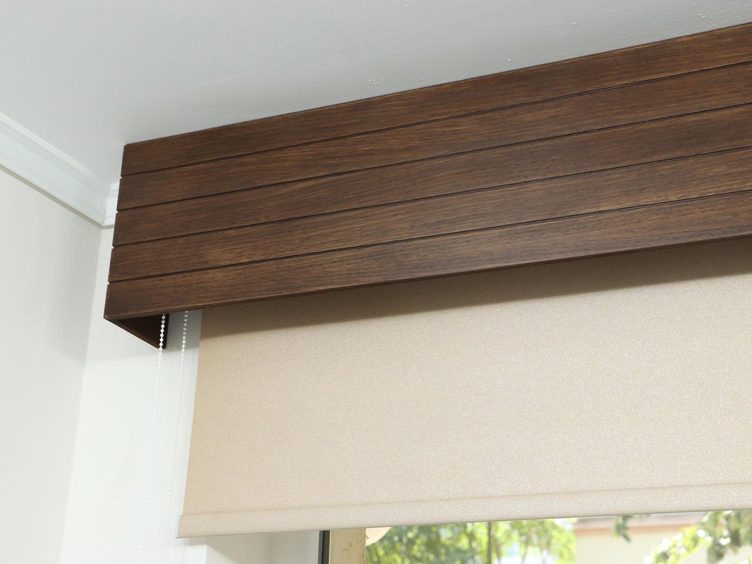 Window Valance, Cornice Board, Pelmet Box- Veneered MDF OAK Mod. 105 ...