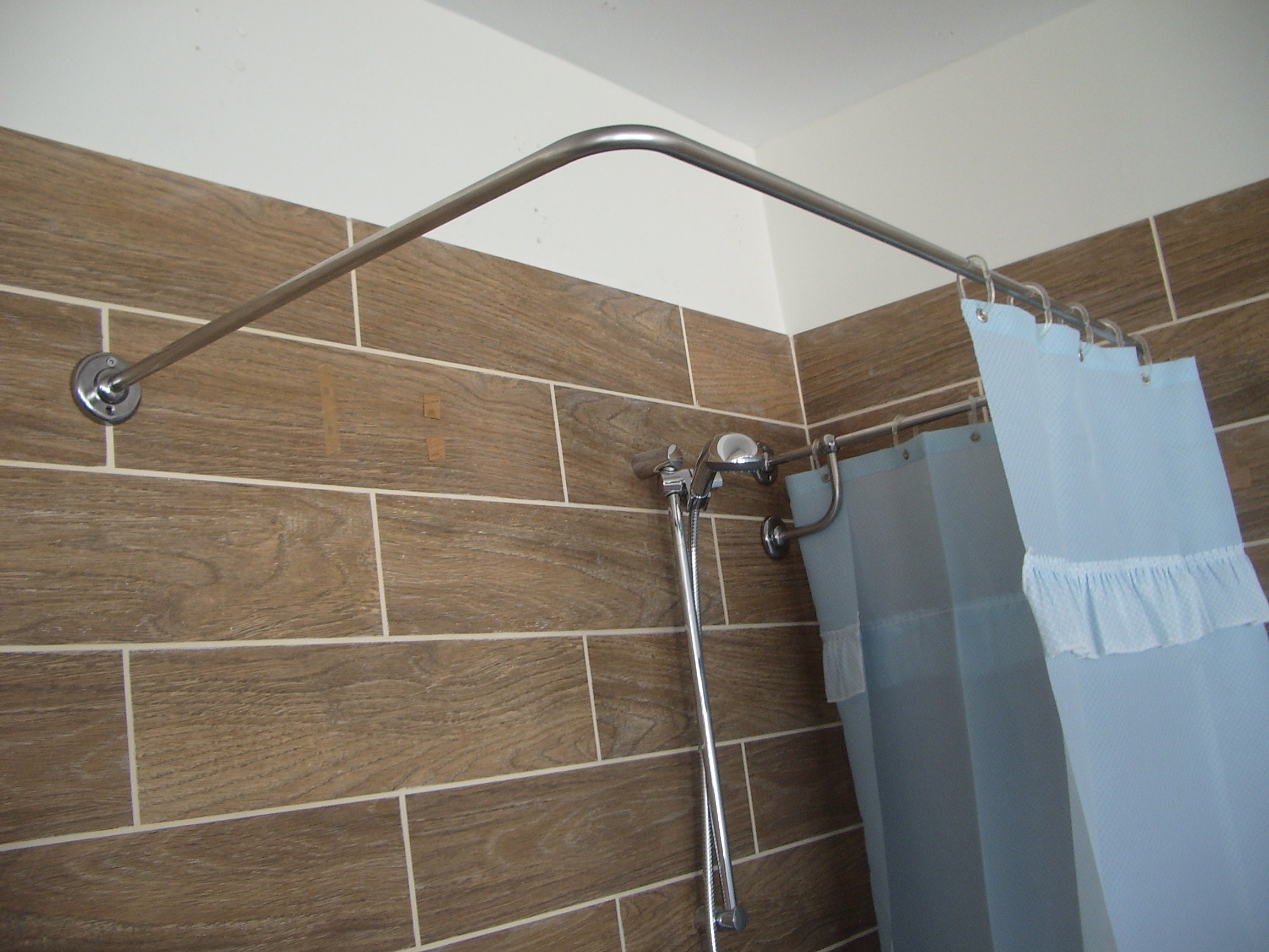 U Shaped Shower Curtain Rod for Bathroom, Fitting and Dressing Room for ...