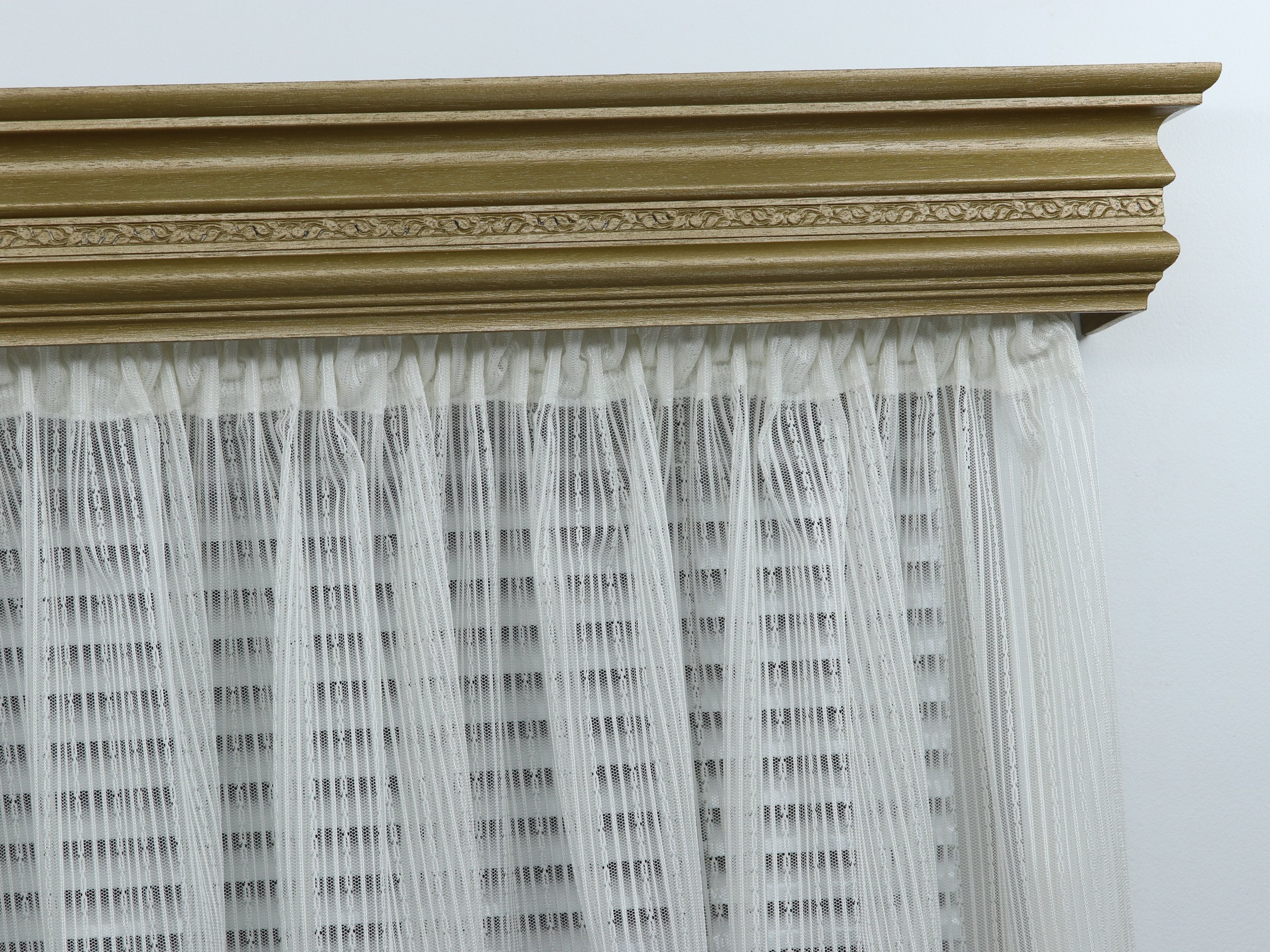 Single Window Cornice & Rail, Wooden Window Valance With Rail ...