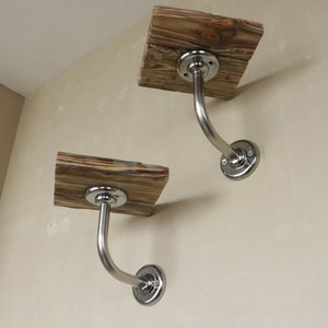 Curved Angle Steel Supports (set- 2pc.) for Shelves, Racks, Boards ...