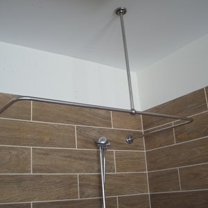U Shaped Shower Curtain Rod for Bathroom, Fitting and Dressing Room for ...
