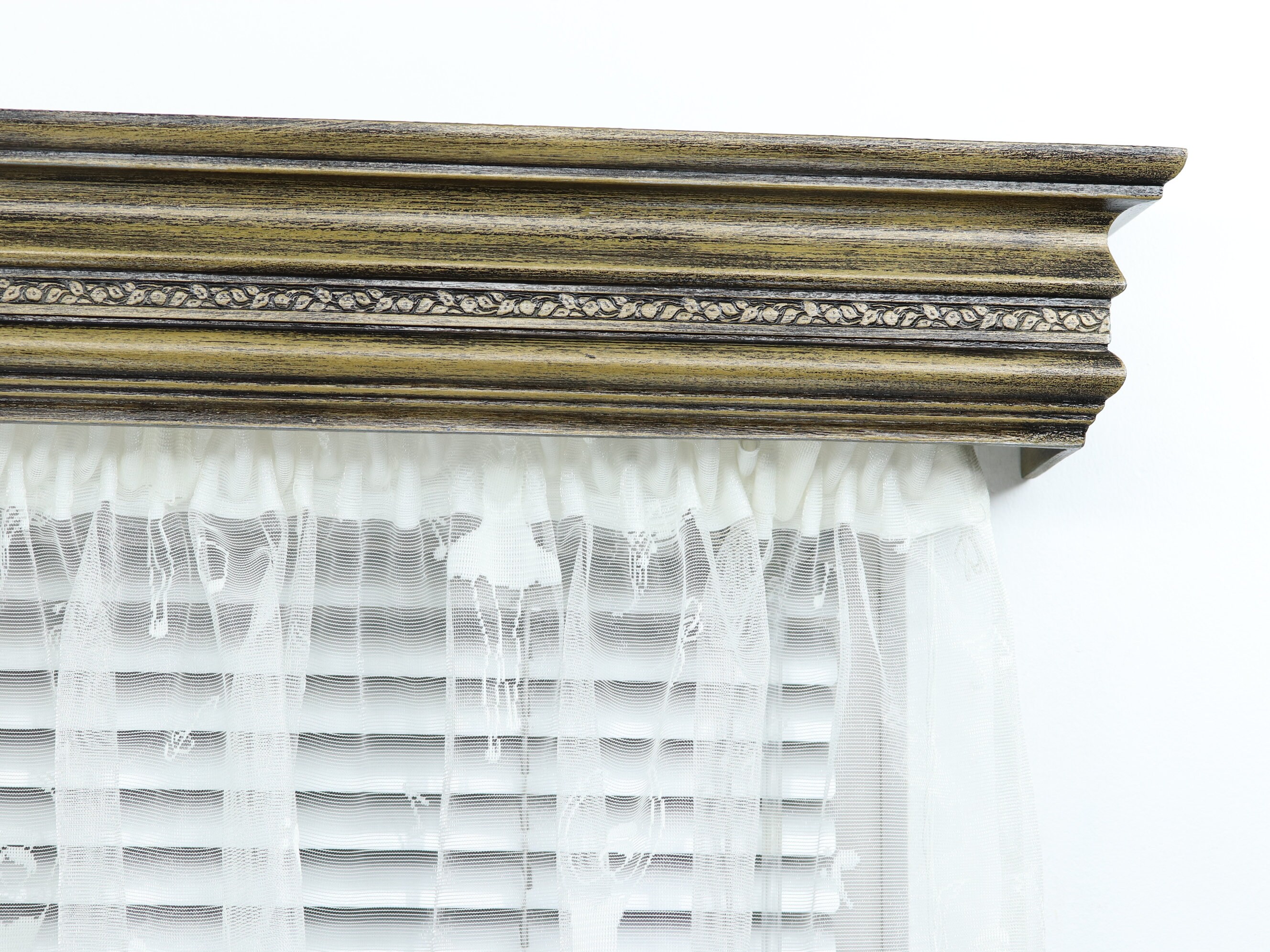 Single Window Cornice & Rail, Wooden Window Valance With Rail ...