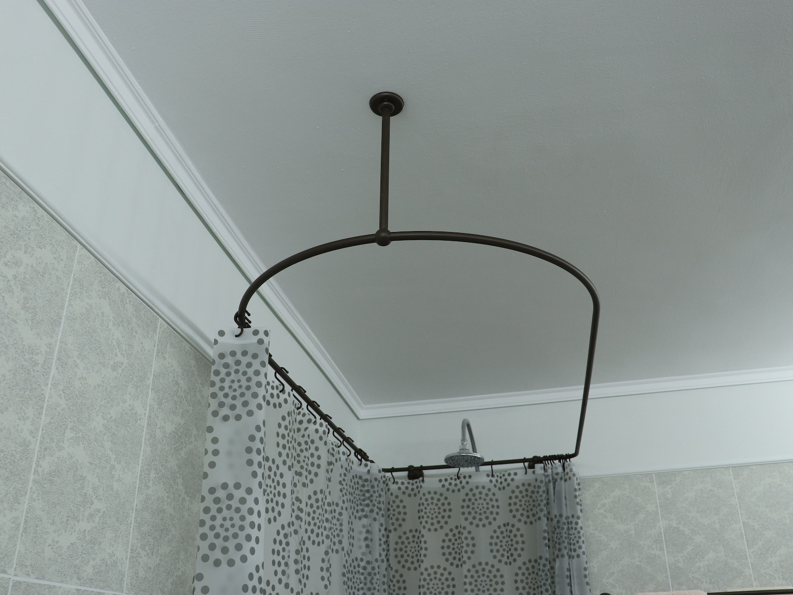 Semi Oval & Square Shaped 360 Degrees Shower Curtain Rod for Bathroom ...