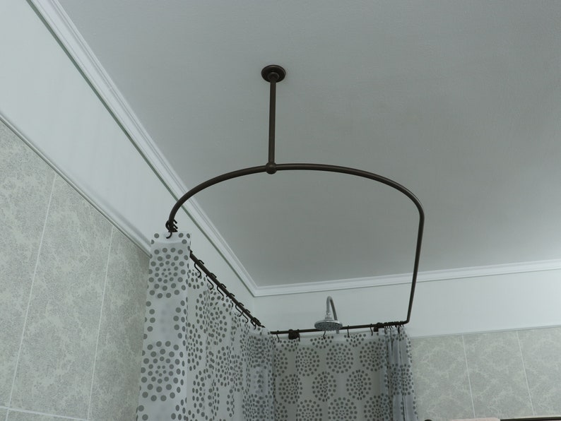 Semi Oval & Square Shaped 360 Degrees Shower Curtain Rod for Bathroom ...